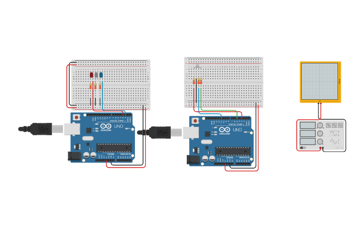 Circuit design Sirene básica sem buzzer - Tinkercad