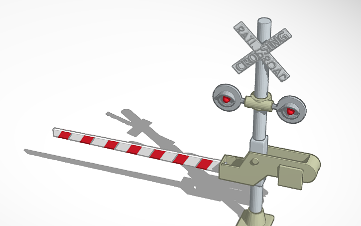 3D design O Gauge Crossing Barrier - Tinkercad