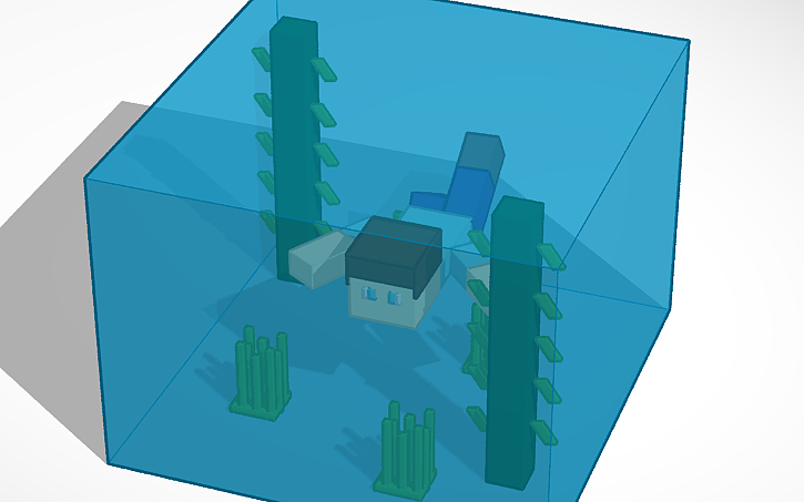 3D design minecraft aquatic | Tinkercad