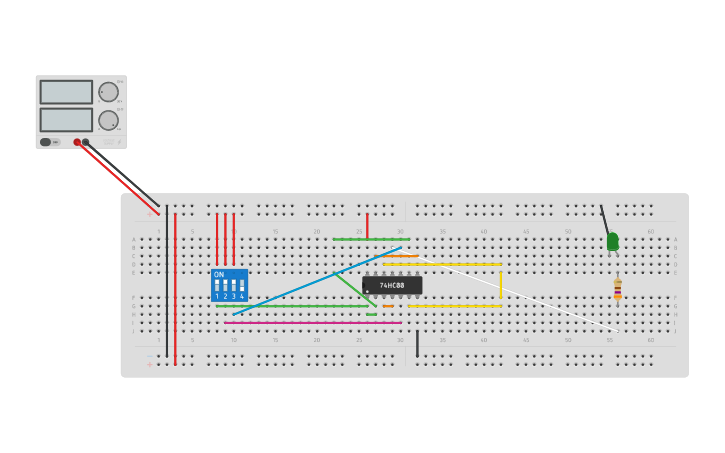 Circuit design 2x1 MUX - Tinkercad