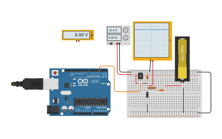 Circuit design Chopper with rl load | Tinkercad