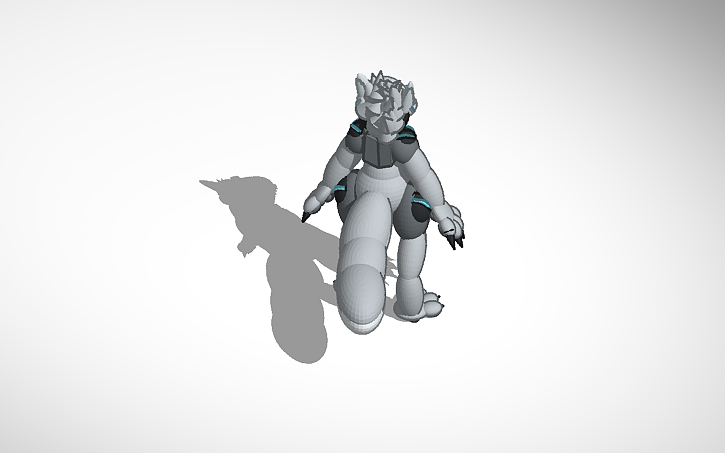 3D design Blue Protogen - Tinkercad
