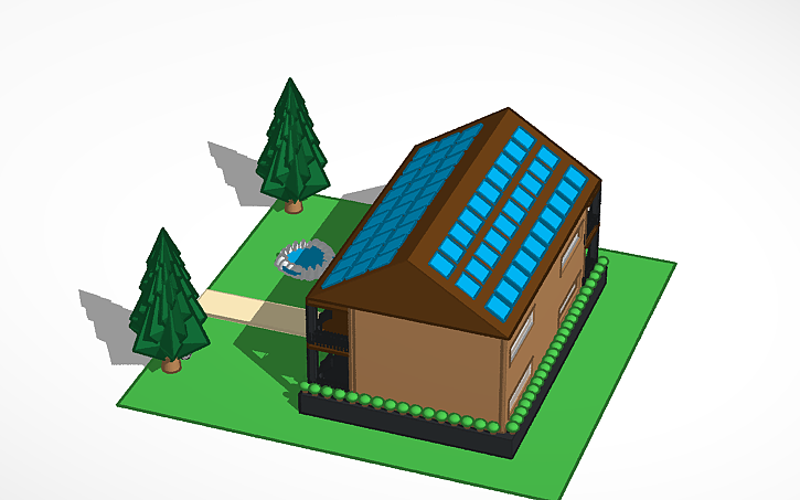 3D design Green home - Tinkercad