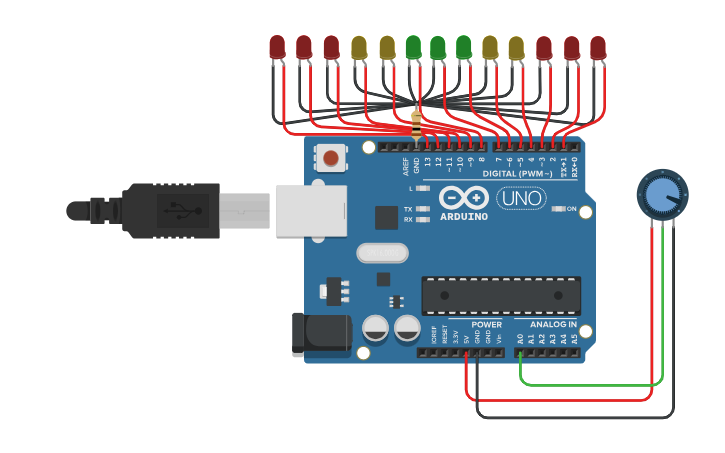 Circuit design Tarea Arduino - Tinkercad