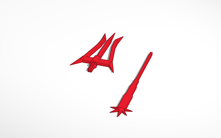 3D design trident - Tinkercad