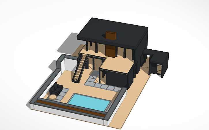 3D design Modern House | Tinkercad