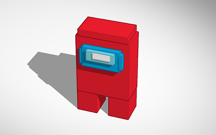 3D design Minecraft Among Us - Tinkercad