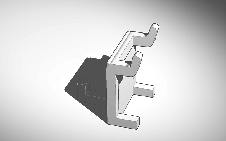 3D design Peg Board Single Hook - Tinkercad