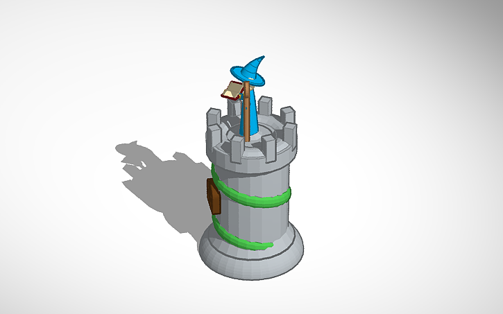 3D design wizard tower | Tinkercad