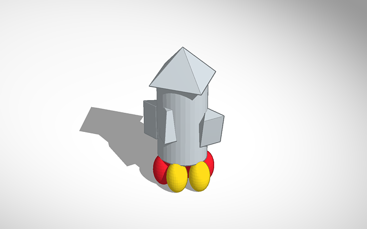 3D design roket - Tinkercad