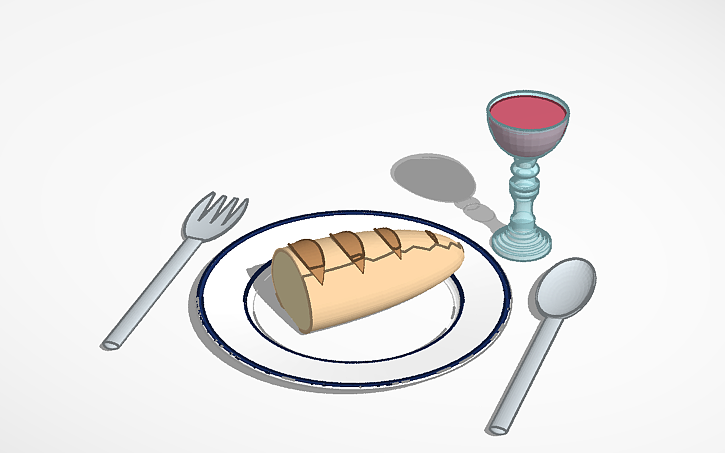 3D design Passover Supper - Tinkercad