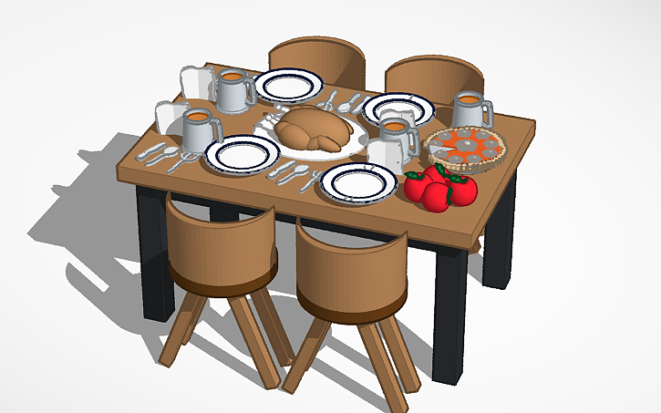 3D design Thanksgiving Dinner - Tinkercad