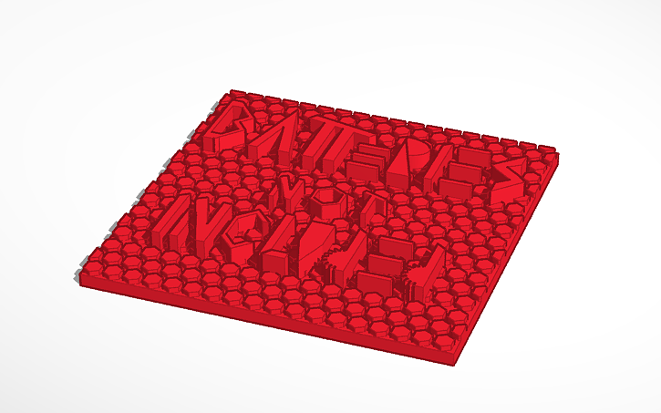 3D design BATTERIES NOT INCLUDED logo Hexagons | Tinkercad