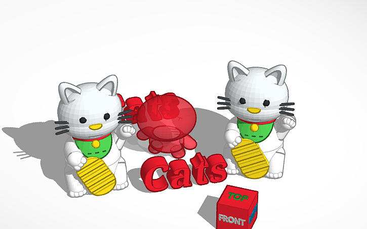 3D design Cats - Tinkercad