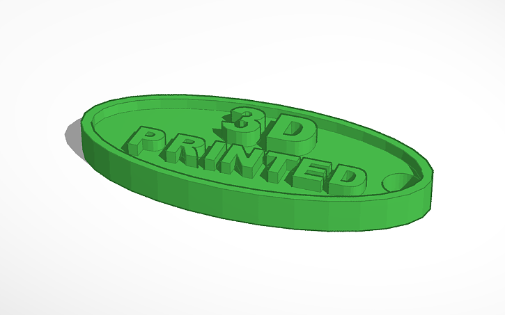 3D design keychain (3d printed) - Tinkercad