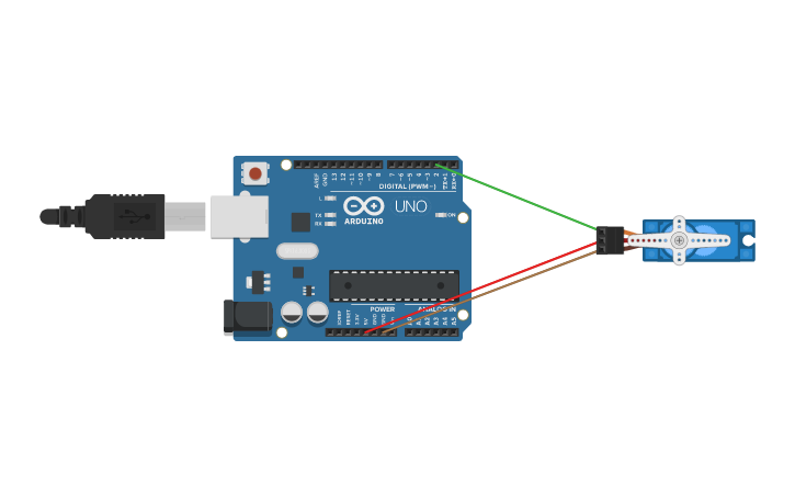 Circuit design SERVO MOTOR | Tinkercad