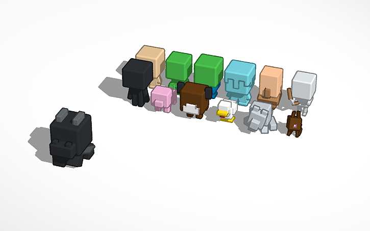 3D design 3d printable minecraft mini - Tinkercad