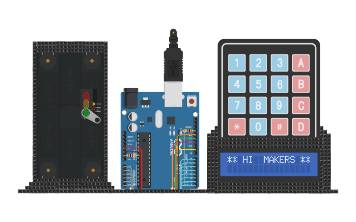 Circuit design DOOR LOCK SYSTEM - Tinkercad