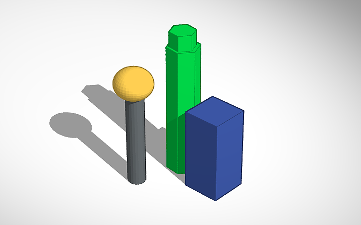 3D design Dallas skyline - Tinkercad