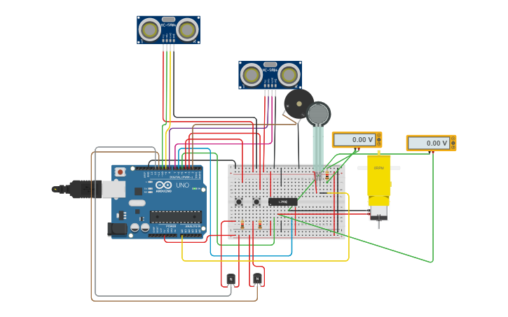 Circuit design sensor de fuerza - Tinkercad