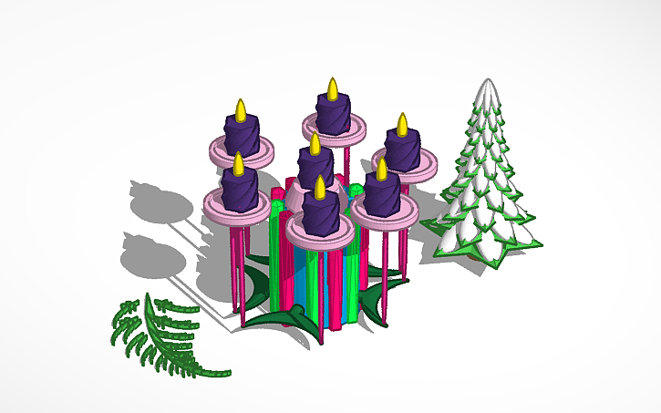 3D design Candle Holder 1 - Tinkercad