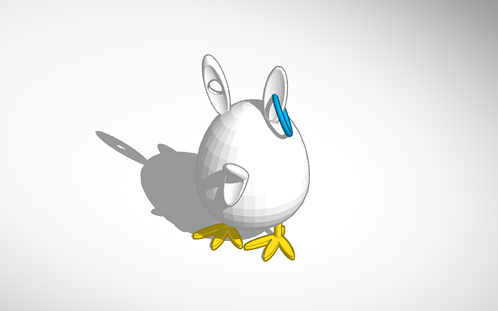 3D design Easter Bunny Rock!!!!!!! | Tinkercad