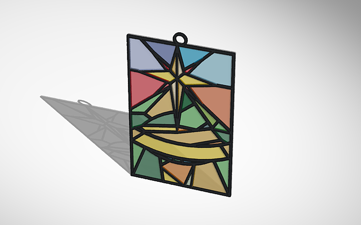 3D design Stained Glass Star - Tinkercad
