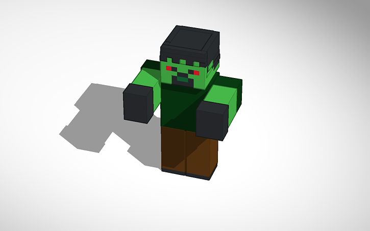 3D design Minecraft Zombie - Tinkercad