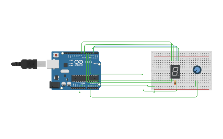 Circuit design Potenciometro | Tinkercad