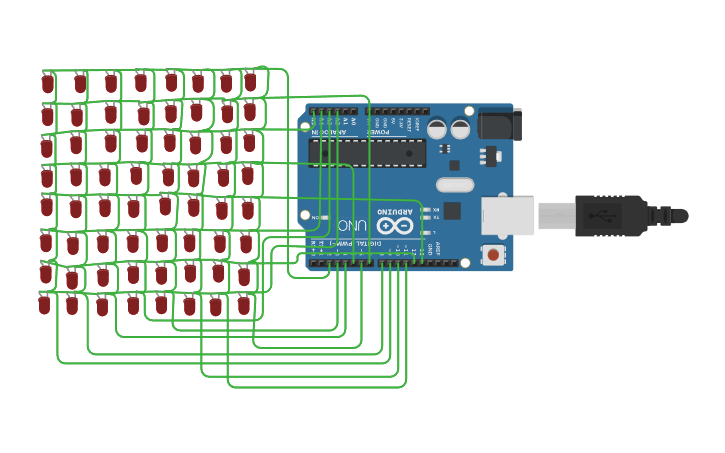 Circuit design 25_8x8 LED Matrix - Tinkercad