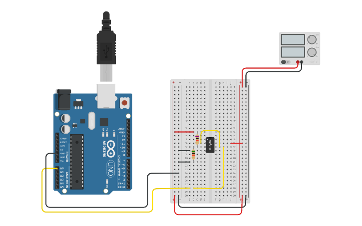 Circuit design Arduino señal 12V - Tinkercad