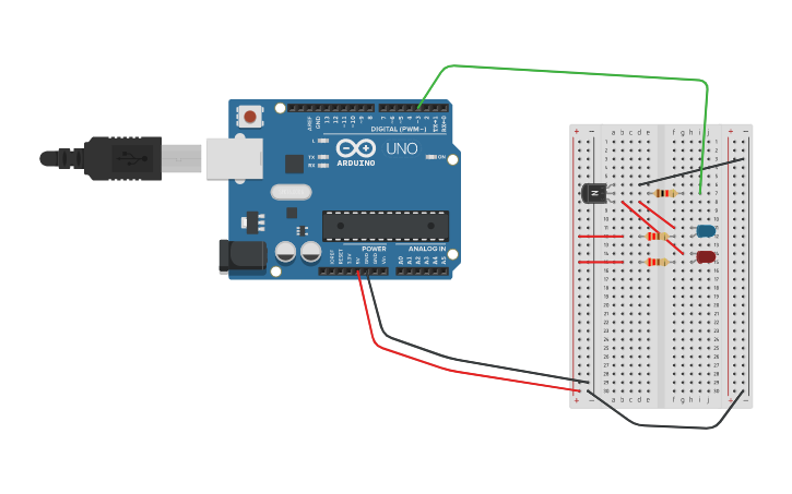 Circuit design Transistor_als_schakelaar | Tinkercad