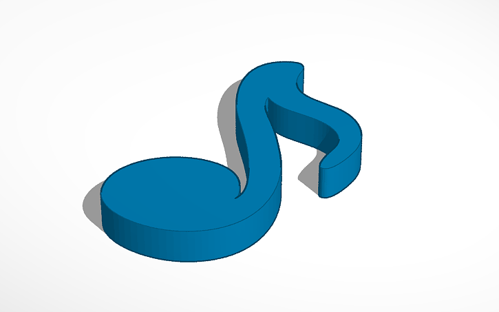 3D design Music Note - Tinkercad