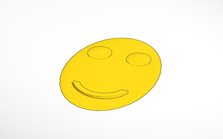 3D design happy face - Tinkercad