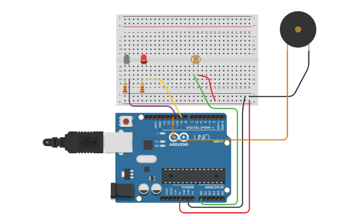 Circuit design Arduino project - Tinkercad