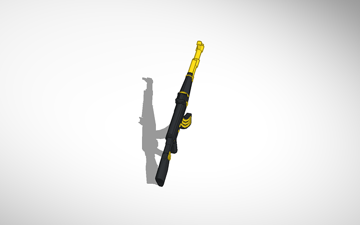 3D design ak-47 golden coil :D | Tinkercad