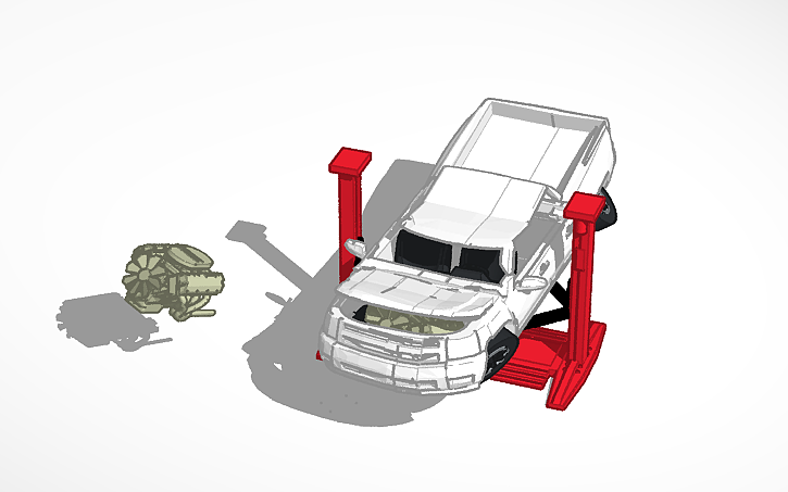 3D design Mecanic lifter - Tinkercad