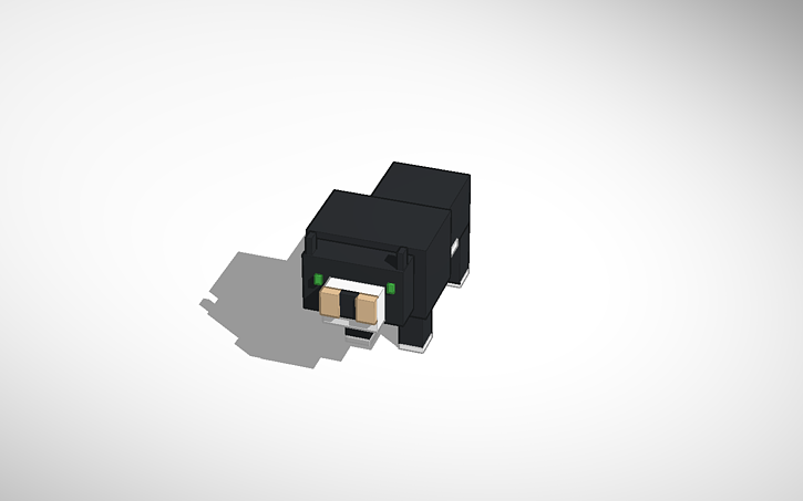 3D design cat from minecraft | Tinkercad