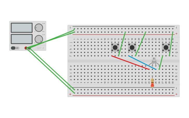 Circuit design RGB LED | Tinkercad