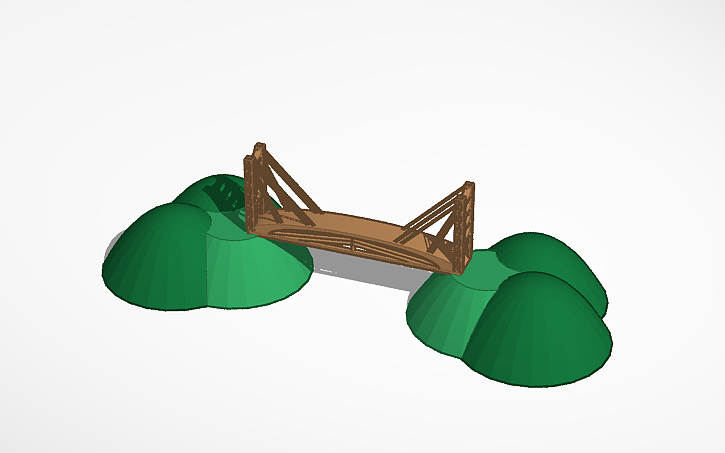 3D design bronze bridge - Tinkercad