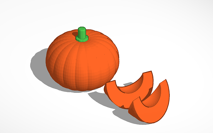 3D design PUMPKIN - Tinkercad