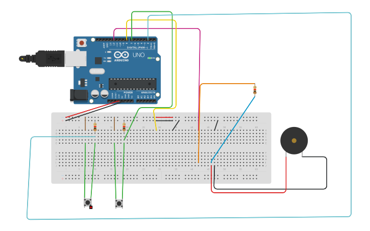 Circuit design MORSE CODE TRANSLATOR CIRCUIT - Tinkercad