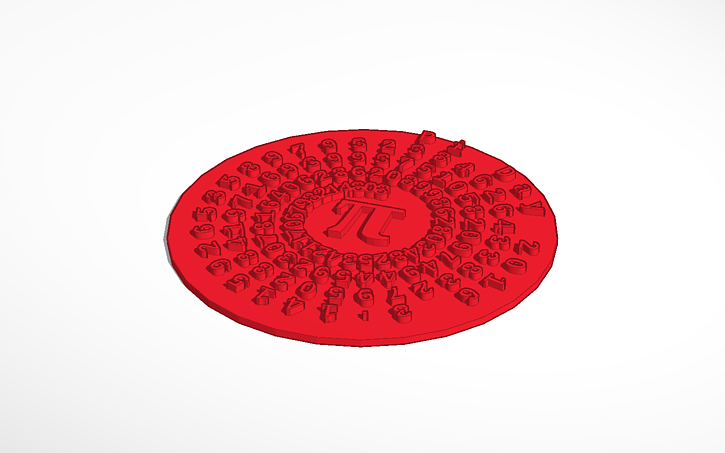 3D design Pi Day Emblem | Tinkercad