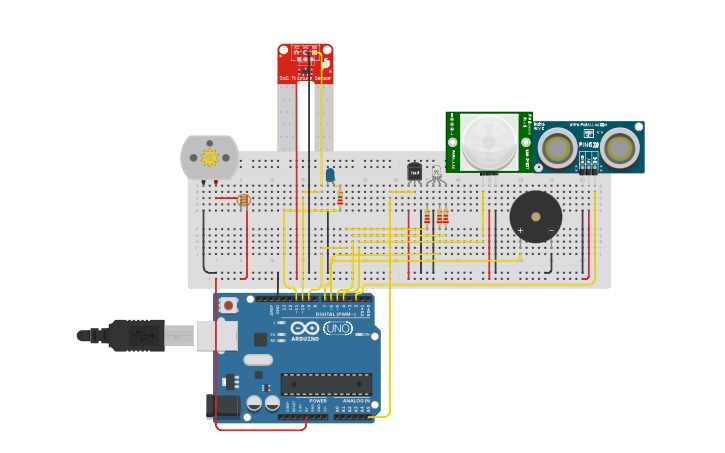 Circuit design Chess's Sensor Challenge Submission - Tinkercad