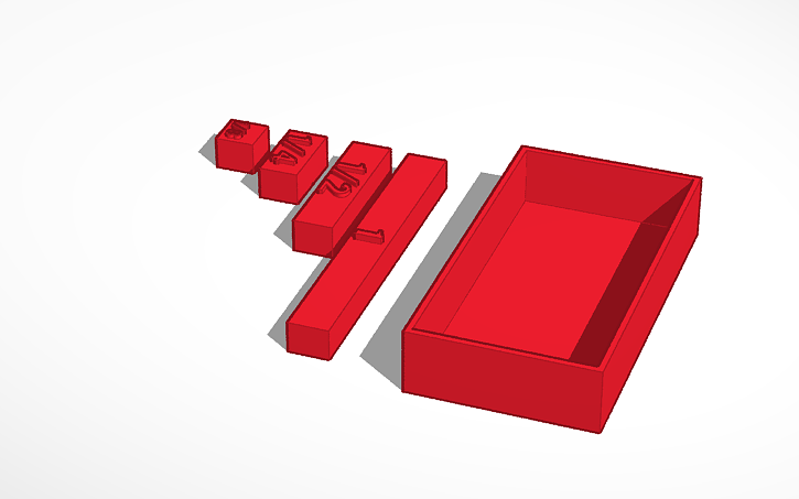 3d Design Caixa De Frações Tinkercad