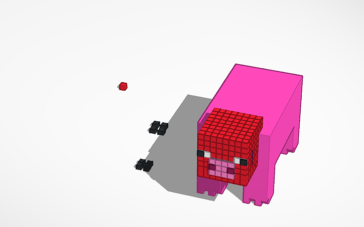 3D design Minecraft pig - Tinkercad