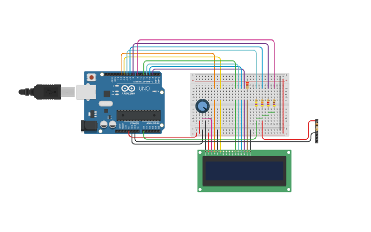 Circuit design Arduino ohmeter - Tinkercad