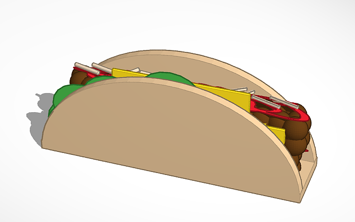 3D design taco - Tinkercad