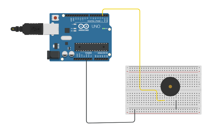 Circuit design piezo | Tinkercad