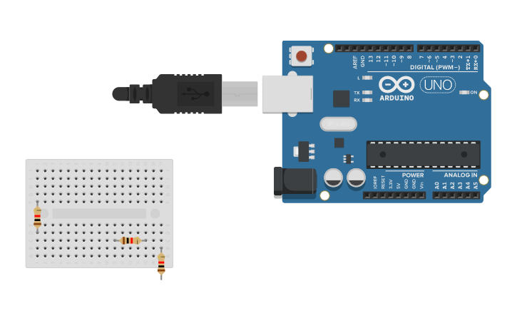 Circuit design Coursera assignment week 1 - Tinkercad